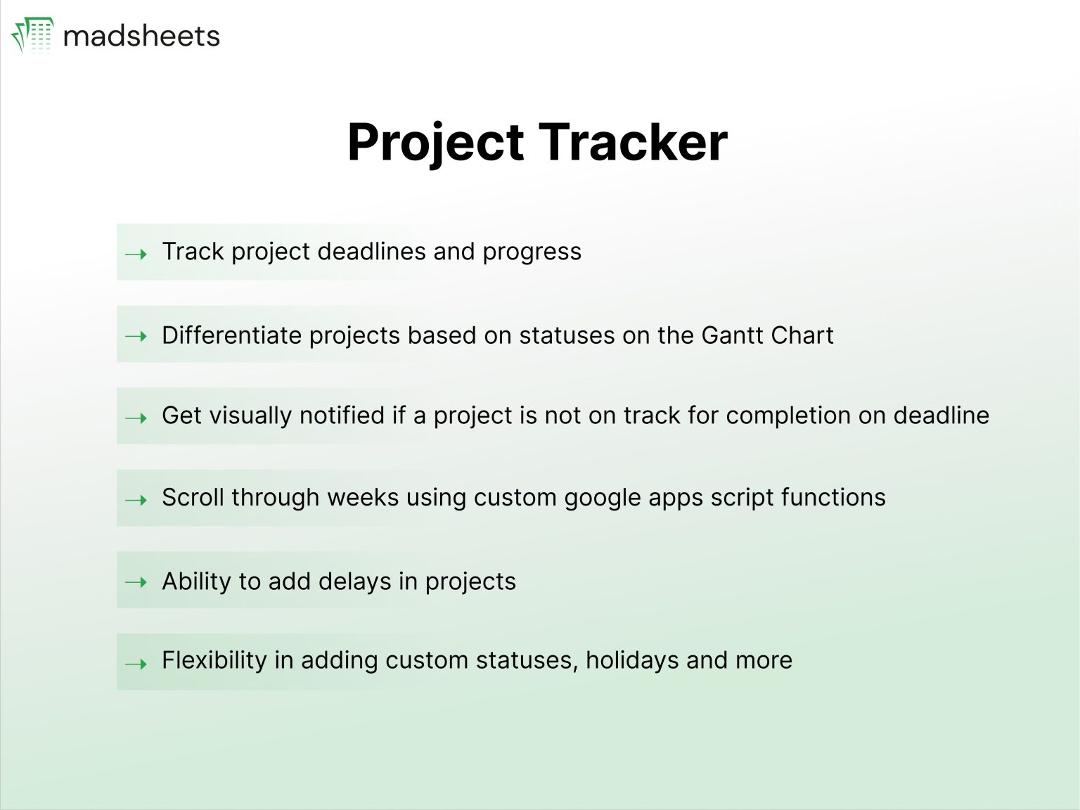 Project Tracker Google Sheet | Gantt Chart | Project Planner | Project ...