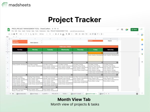 Project Tracker Google Sheet | Gantt Chart | Project Planner | Project ...